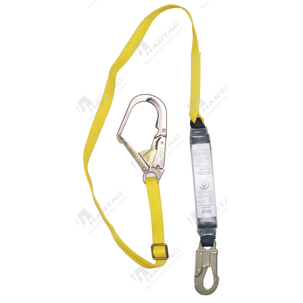 Fall Protection - MSA Single Leg Webbing Lanyard 2m Adjustable Snaphook ...