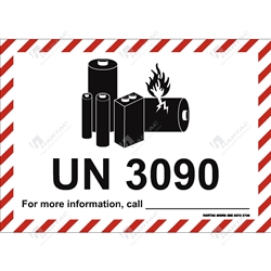 HS11716-1 - Hazchem (Hazardous Goods Labels) "Lithium Metal Battery UN ...