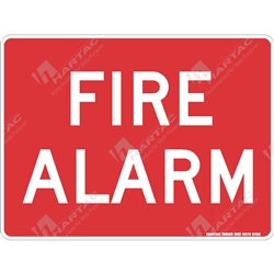 HS6770 - Fire & Safety "Fire Alarm (Text Only)" Self-Adhesive Non ...