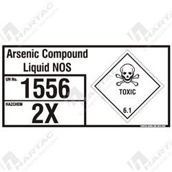 HS6845 - Hazchem (EIP) "Arsenic Compounds Liquid NOS" Metal Non ...