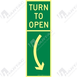 PV4490MG - Marine (Directions) "Turn To Open (Anti Clockwise)" Self ...