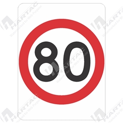 R4-1B(80) - Traffic (Regulatory) "80km Speed" Aluminium Reflective ...