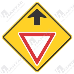 W3-2C - Traffic (Warning) "Give Way Sign Ahead" Aluminium Reflective ...
