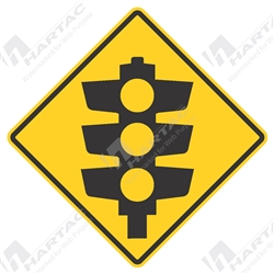 W3-3B - Traffic (Warning) "Traffic Signals Ahead" Aluminium Reflective ...