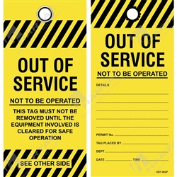 Waterproof Paper & Poly Tags - Out of Service Tag - Company Name - Hartac Australia