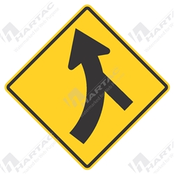 Warning Signs - Left Curved Major Road Skewed Minor Side Road Aluminium ...