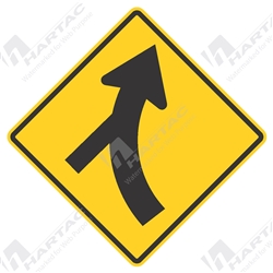 Warning Signs - Right Curved Major Road Skewed Minor Side Road ...