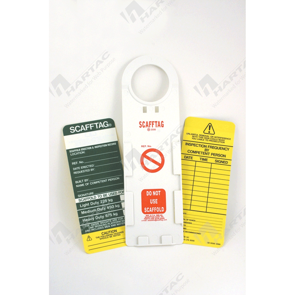 Scaffold Tagging System - Mk I Scafftag Kit comprising 10 Holders, 20 ...