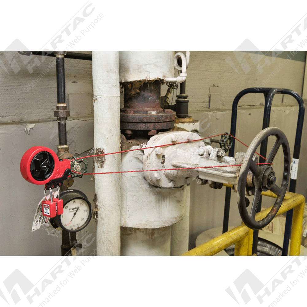 S856 - Retractable Cable Lockout Device Red Steel Core Cable 2.7m ...