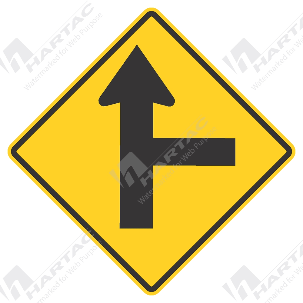 Warning Signs - Side Road Intersection Right Aluminium Reflective Class ...