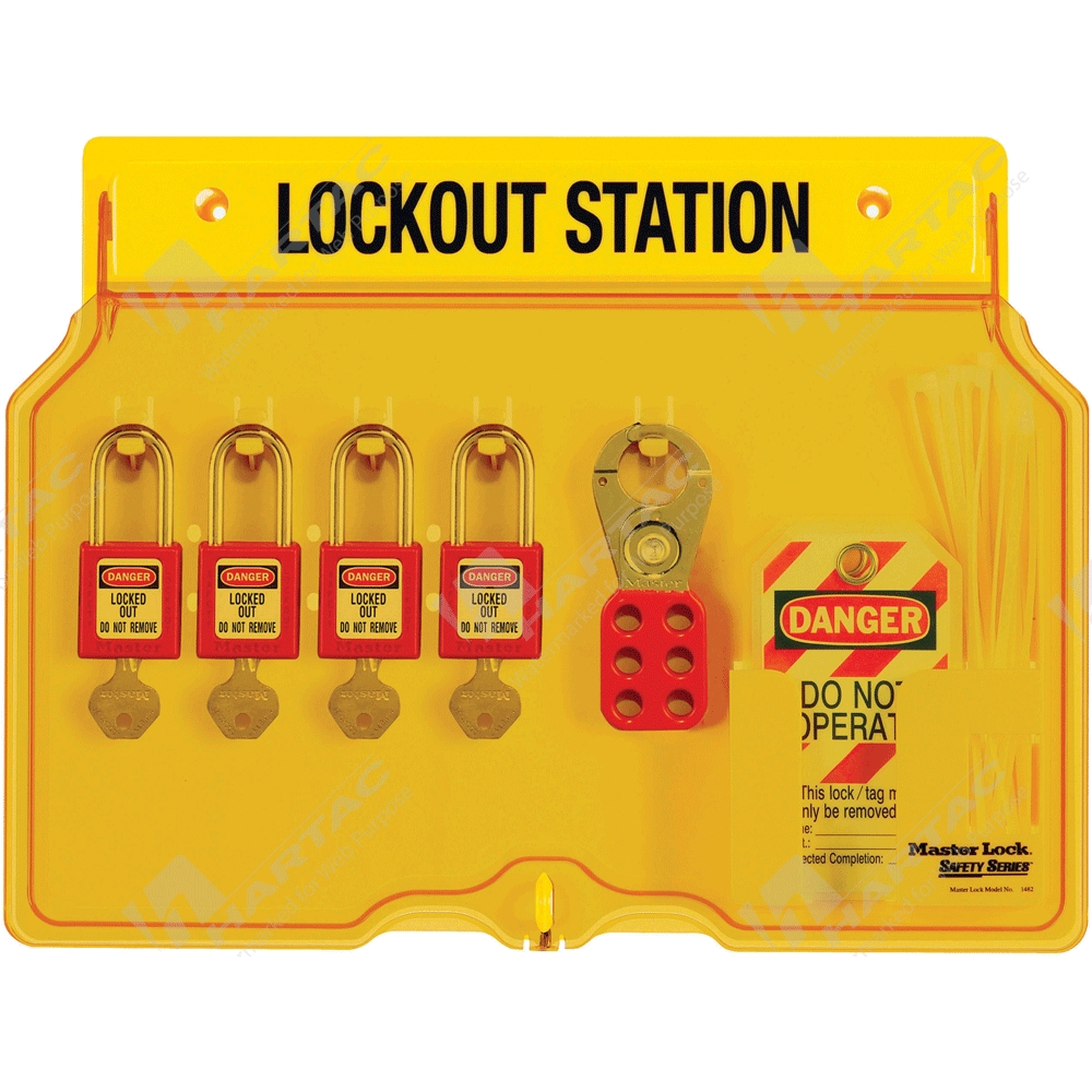 1482BP410 - 4 Padlock Station with Accessories - Hartac Australia