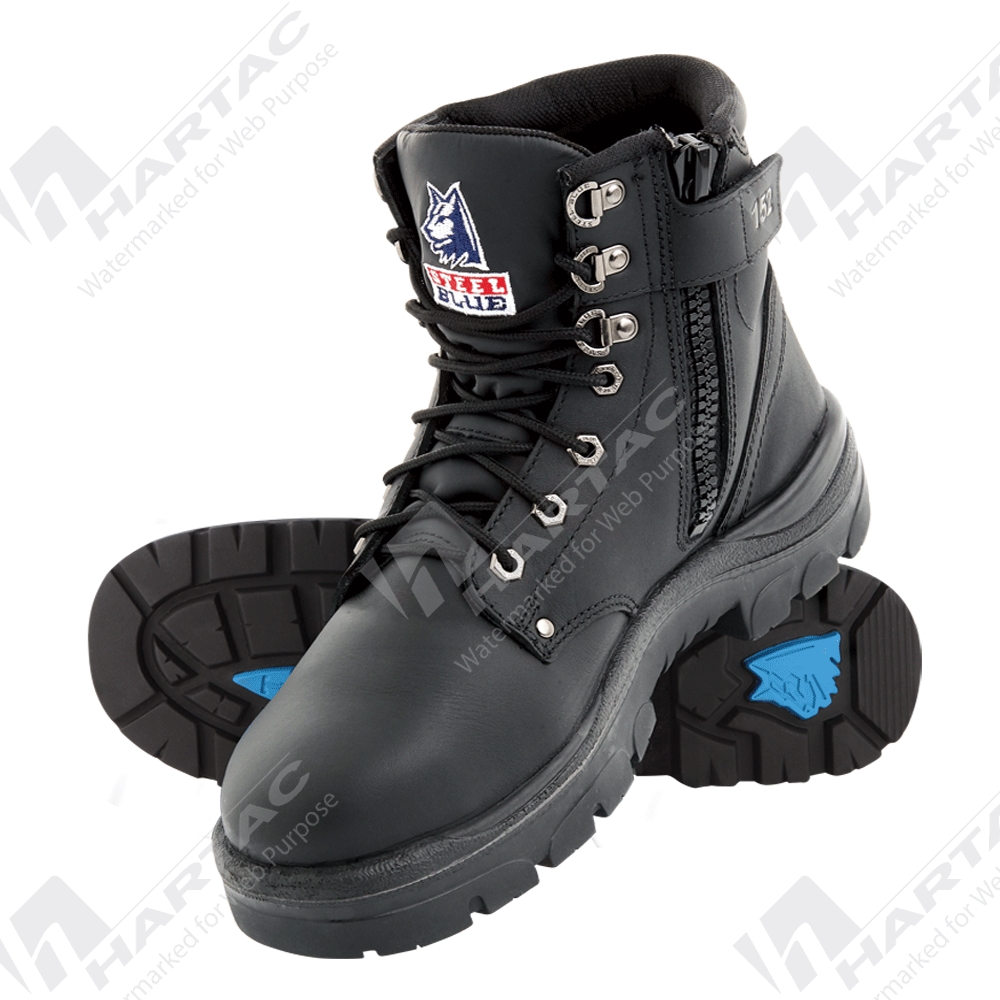 312152-5 - Steel Blue Argyle Zip TPU Safety Boots - Size 5 - Hartac ...