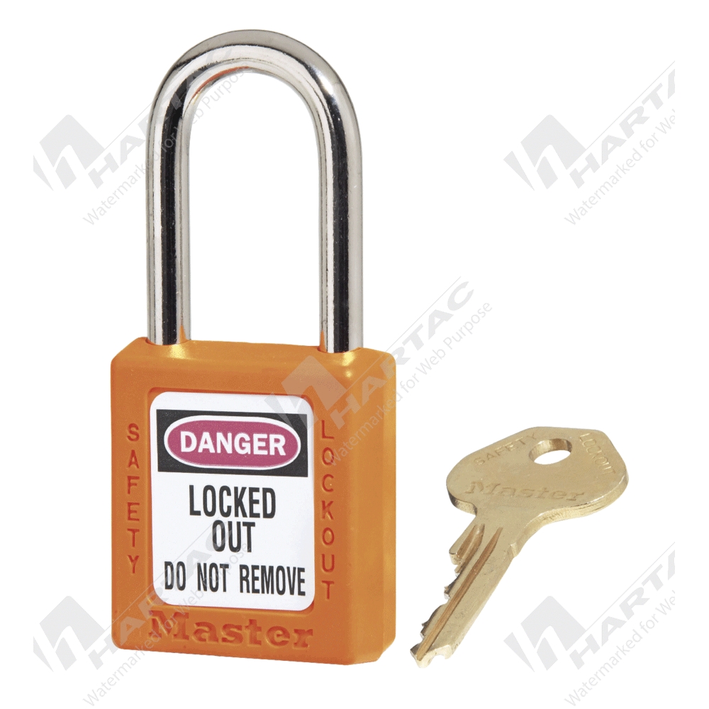 410OKA4 - Master Padlock 410 Orange Keyed Alike Set of 4 - Hartac Australia