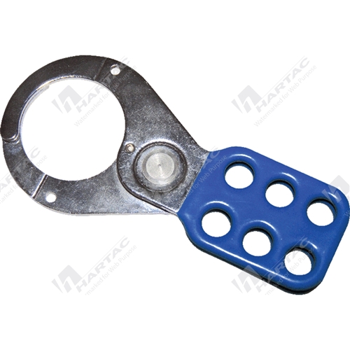 421B - 38mm Jaws Lockout Hasp 6 Hole Blue Vinyl Coated Handle - Hartac ...