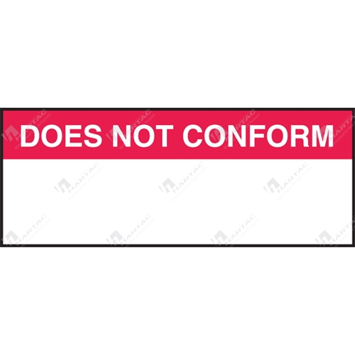 Vinyl Cloth Write-On Labels - Does Not Conform Calibration & Inventory ...