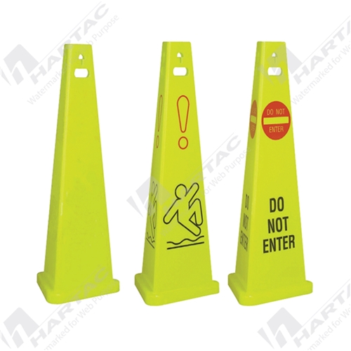 848280 - 3-Sided Safety Cones - "Do Not Enter" With Pictogram - Hartac ...