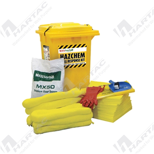 Hazchem Spill Kits - Economy Chemical Spill Kit in 240L Wheelie Bin ... Hazchem Spill Kits - Economy Chemical Spill Kit in 240L Wheelie Bin ...
