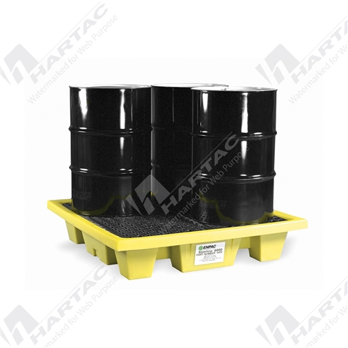 Bunded Pallets/Drum Bunds - 4 Drum Poly Slim Line 6000 Spill Pallet ...