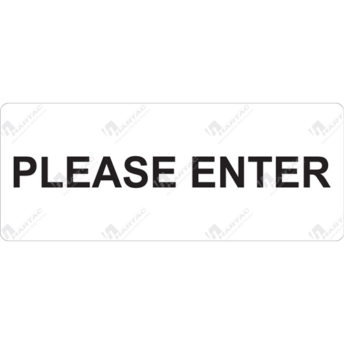 HS6222 - General (Door) "Please Enter" Traffolyte - 200mm x 80mm ...
