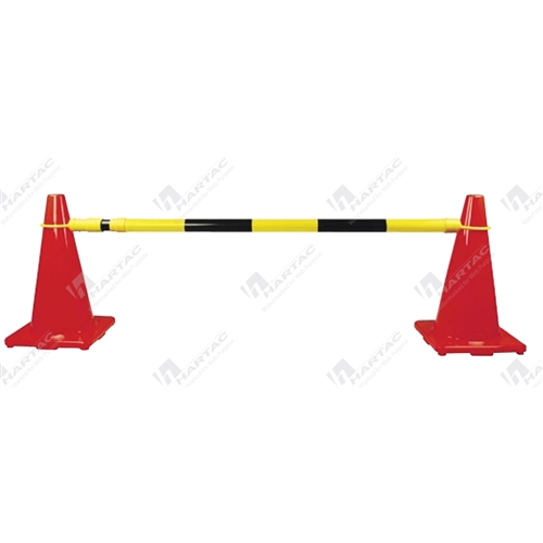 HS6821 - Retractable Barrier Bar - Black/Yellow - Hartac Australia