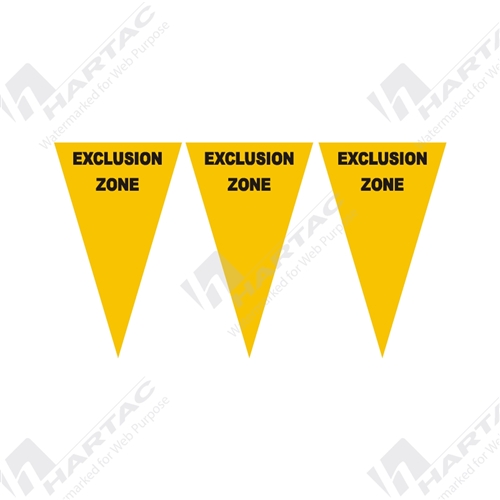 Bunting Flags/Barricading - Printed Bunting Yellow Flags 30m Roll 4mm ...