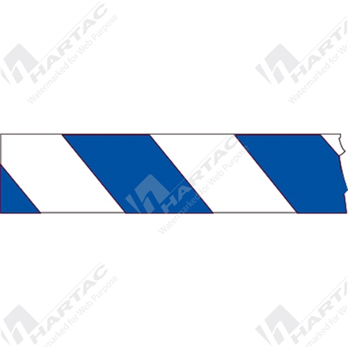 HWT-004 - Striped Barricade Tape 100mm x 100m - Blue/White Stripe (Tubular) - Hartac Australia