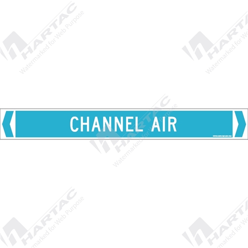 PE87 - 460*57 Pipemarker Type L S/A Non-Ref (pk10) Channel Air White On ...