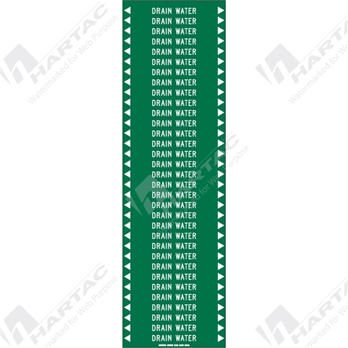 PG942 - 89*300 Pipemarker Type T S/A Non-Ref (pk10) Drain Water White ...