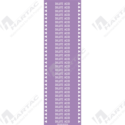 PM202 - 89*300 Pipemarker Type T S/A Non-Ref (pk10) Dilute Acid White ...