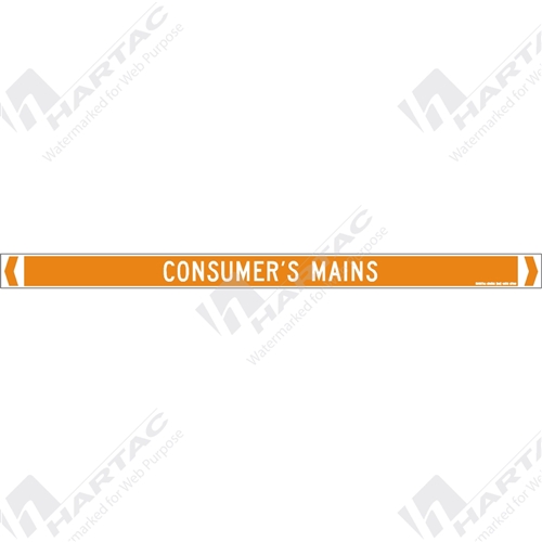 PO141 - 460*29 Pipemarker Type S S/A Non-Ref (pk10) Consumer's Mains ...