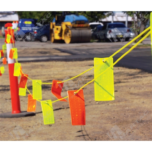 RFL20RY - Reflectaline® Reflective Tags 20m Roll - Red/Yellow - Hartac ...