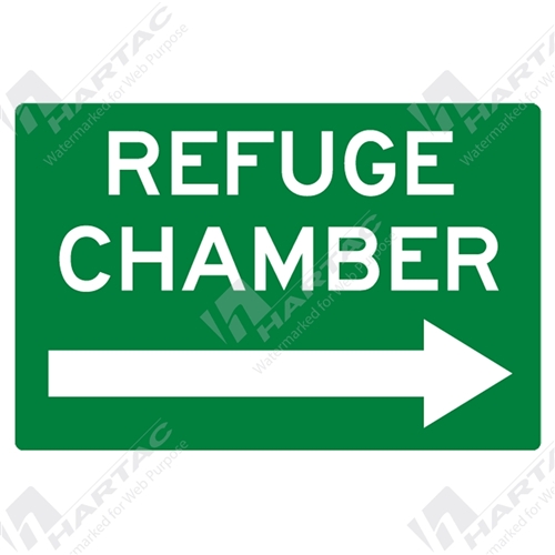 Emergency Information Signs - Emergency Info Sign Refuge Chamber Right ...