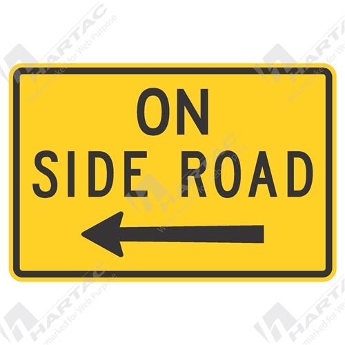 Warning Signs - On Side Road Left Aluminium Reflective Class 1 ...