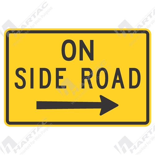 Warning Signs - On Side Road Right Aluminium Reflective Class 1 ...