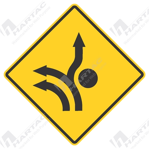 Warning Signs - 2 Lane R''abt 3 Legs 1 Lane L 1 Lane L & Through ...