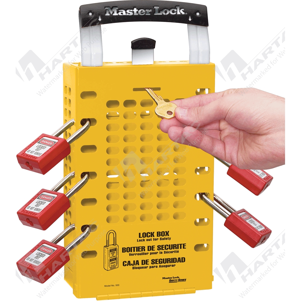 503YLW - Latch Tight Group Lock Box Yellow 12-3/4"x3-1/2"x6-3/8 ...