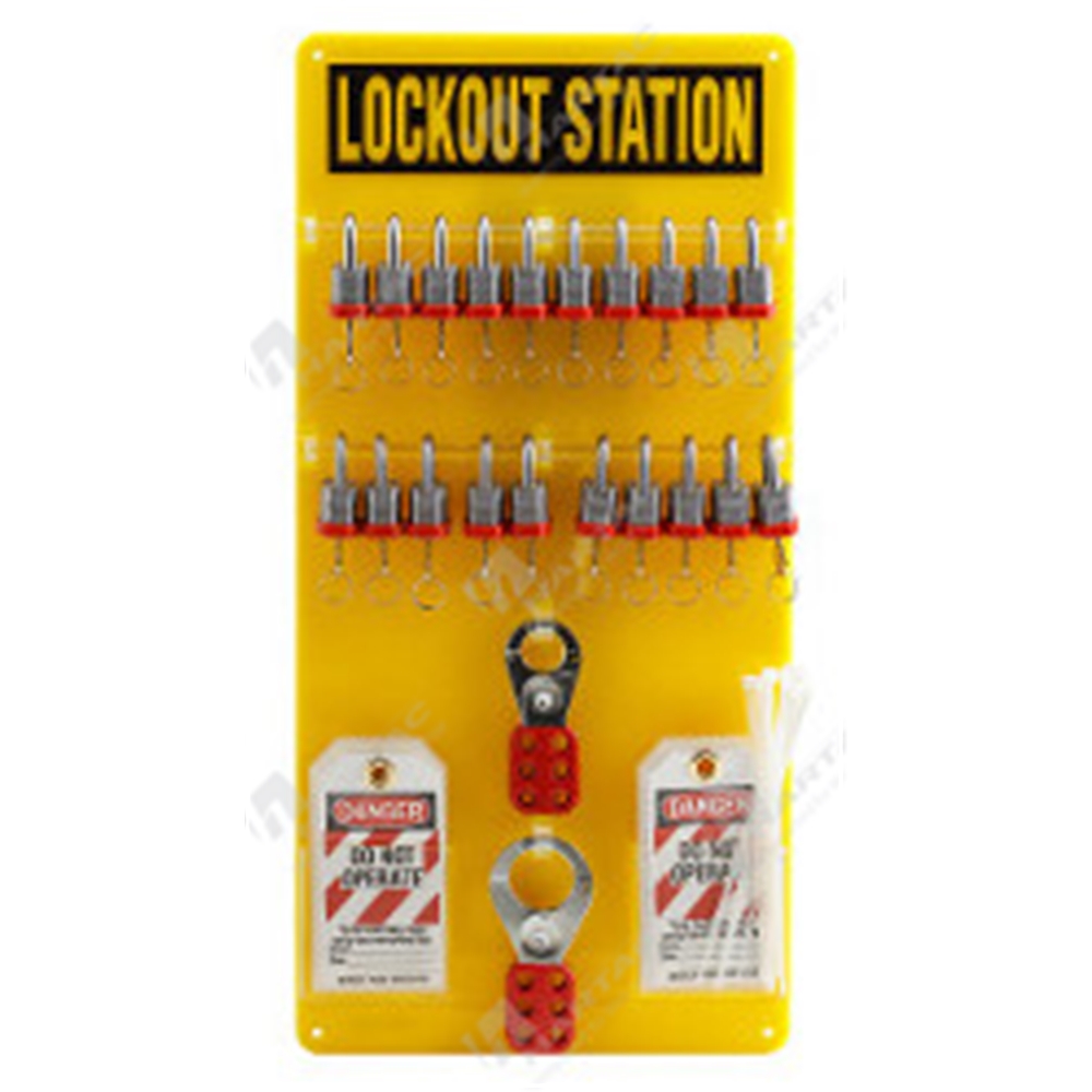 51194 - 20-Lock Board w/ 19mm Steel Padlocks Steel Yelllow - Hartac ...