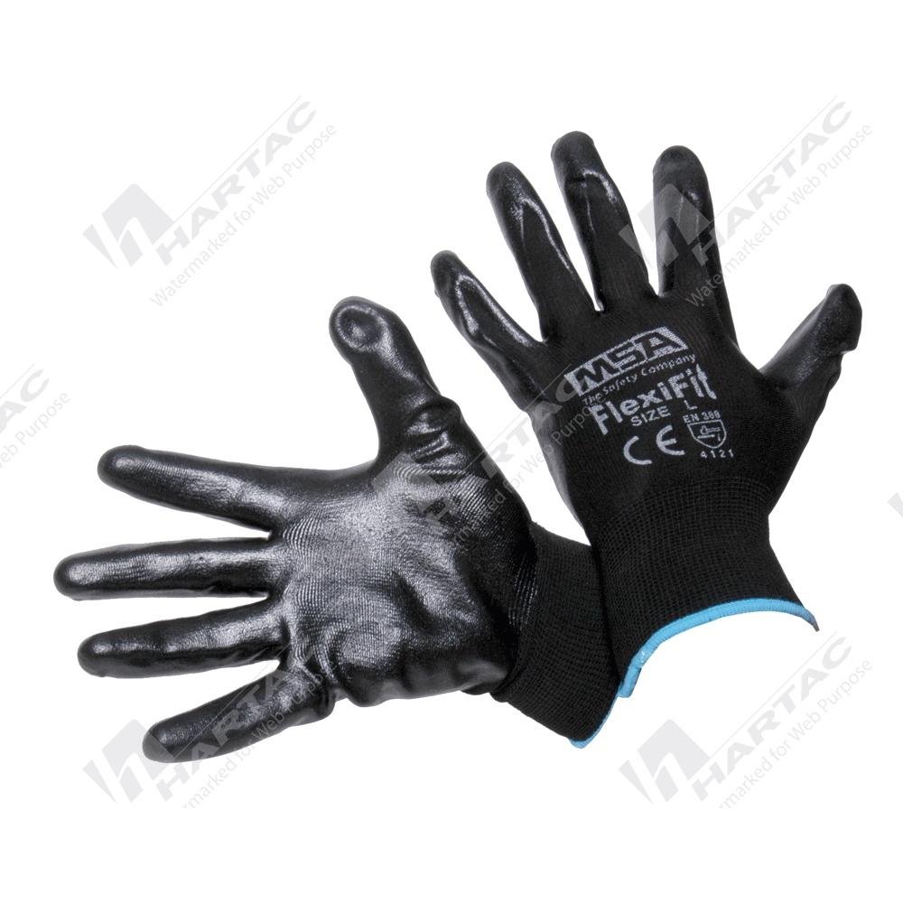 765267 - MSA Flexifit Foam Nitrile Black Gloves - Size L - Hartac Australia