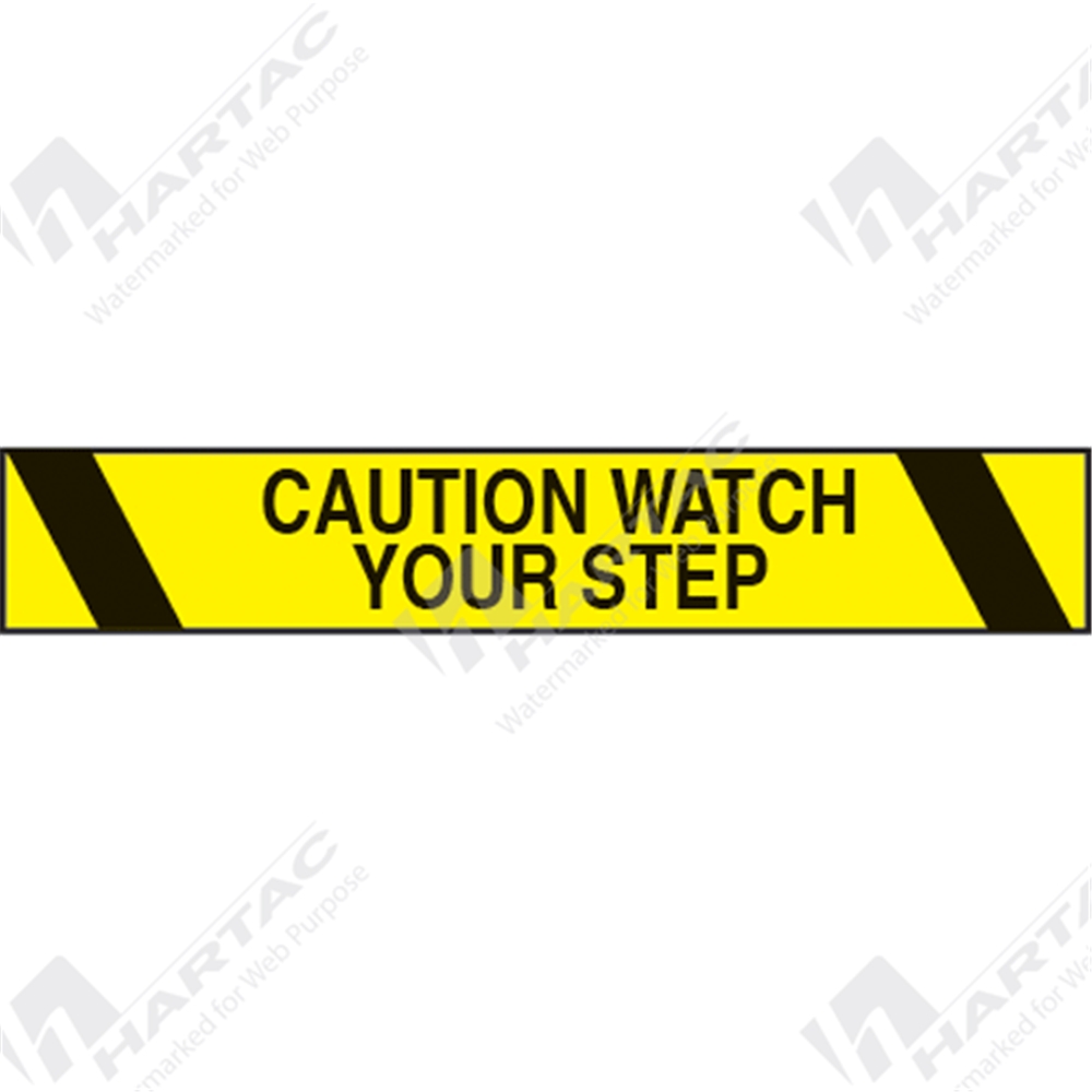 834217 - Aisle Marking Tape 76mm*16.4m Caution Watch Your Step Black on ...