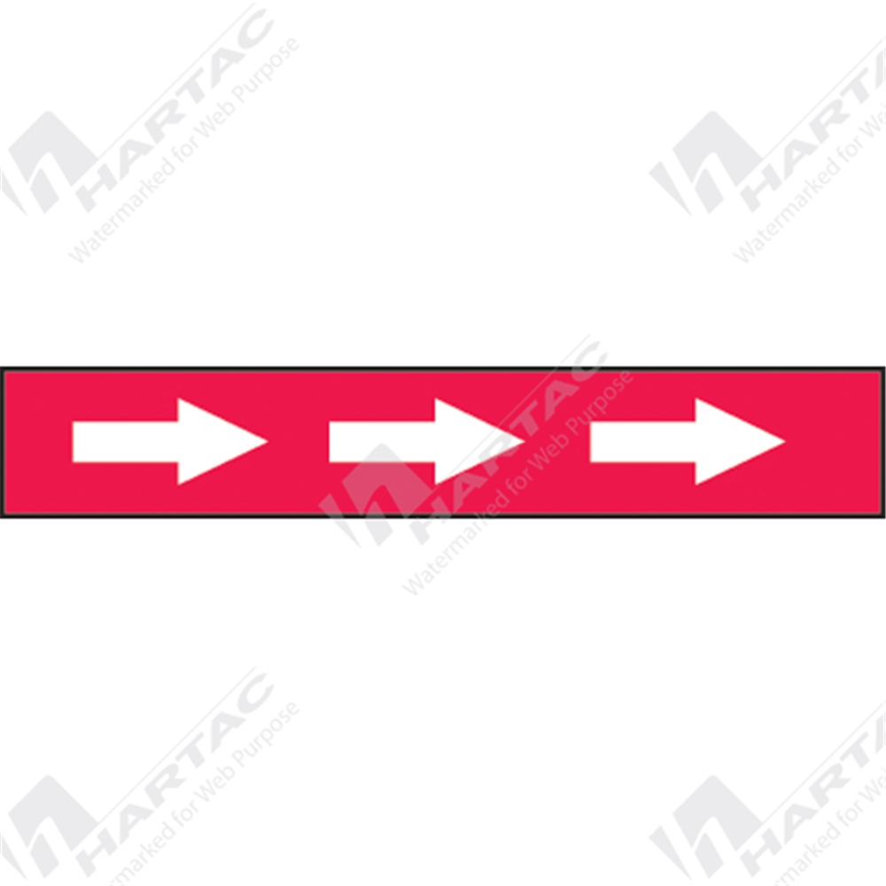 834222 - Aisle Marking Tape 50mm*16.4m Arrows (Picto) White on Red ...