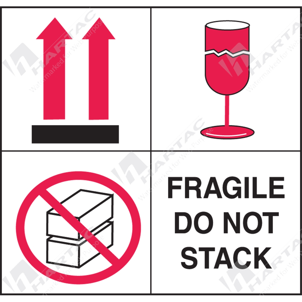 Shipping Labels - Fragile Do Not Stack Shipping Labels - Company Name ...