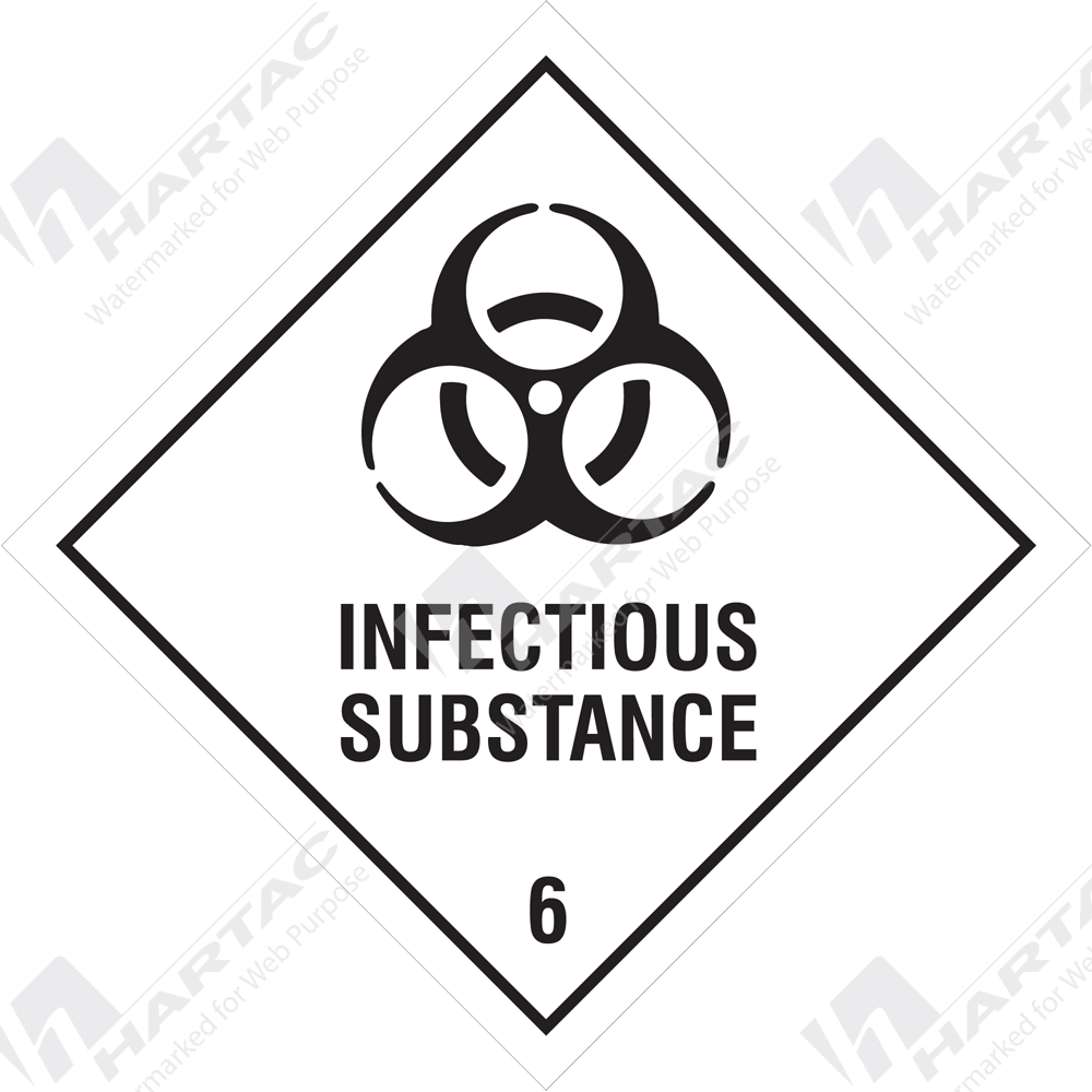 835565 - Hazchem (Hazardous Goods Labels) "Infectious Substance 6" Self ...