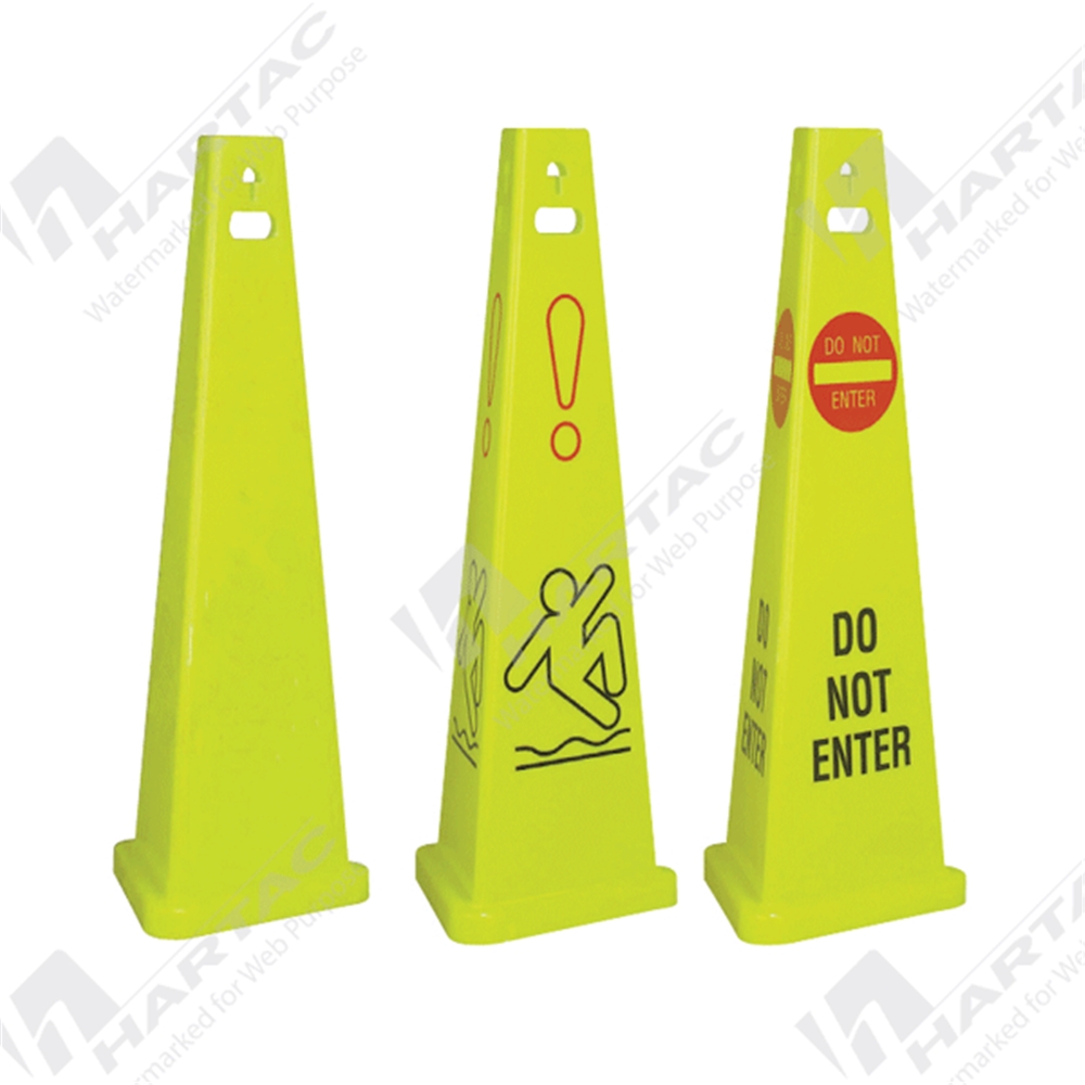 848280 - 3-Sided Safety Cones - "Do Not Enter" With Pictogram - Hartac ...