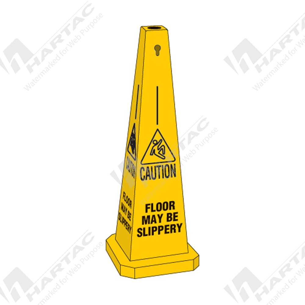 854842 - Plastic Cone With Message - "Caution Floor May Be Slippery ...