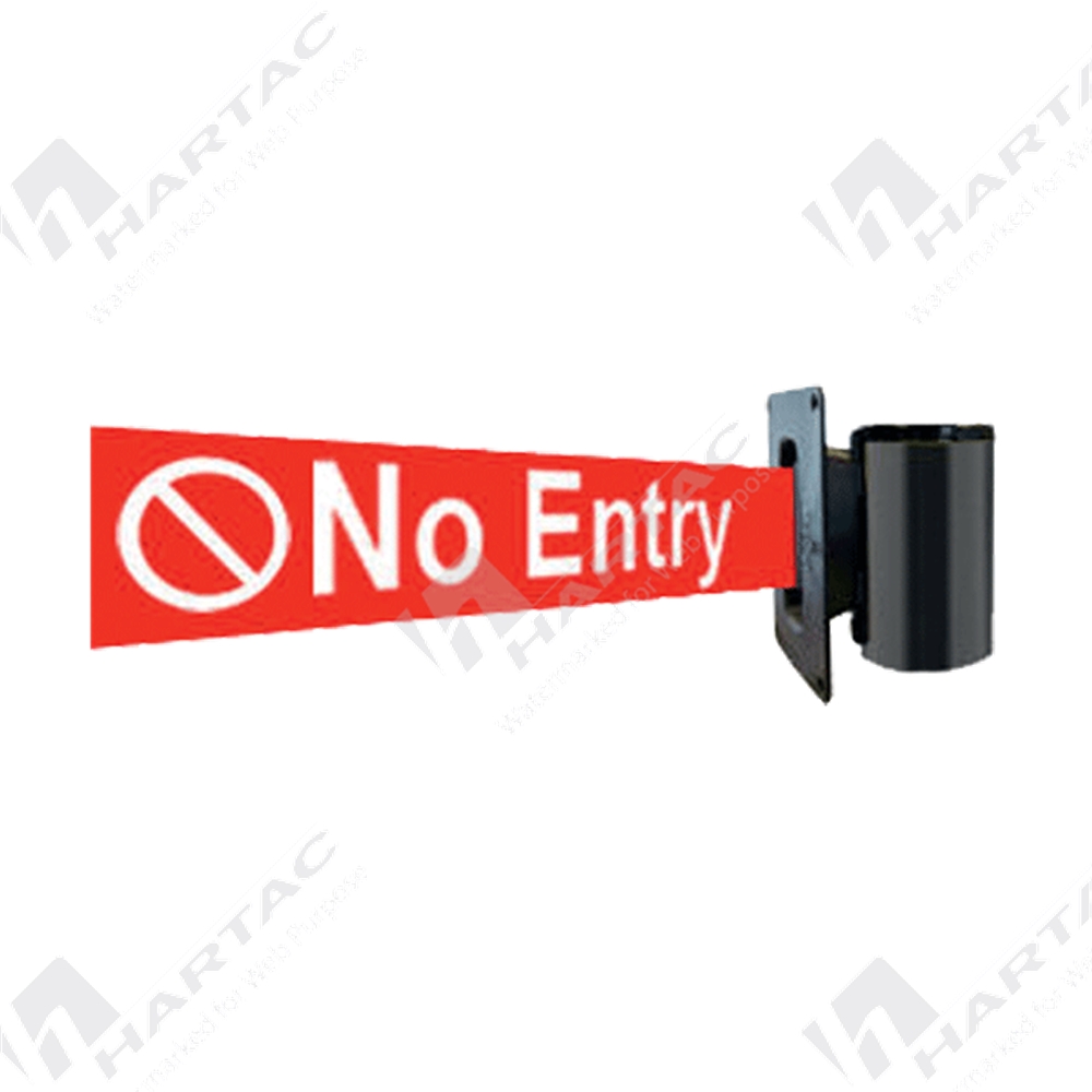 871875 - Tensabarrier Recess Wall Unit 2.3m Webbing- No Entry - Hartac ...