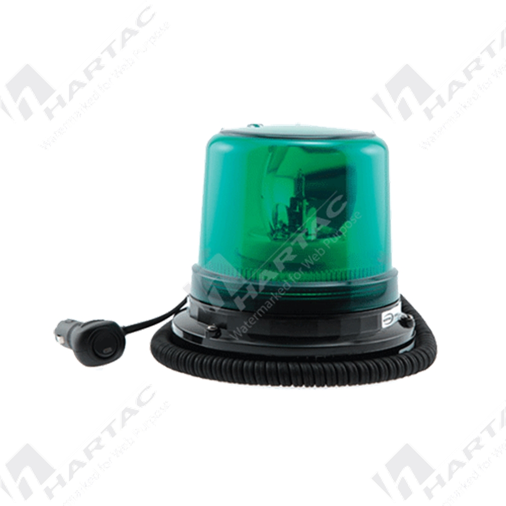 ARHU24V-G - Rotary Beacon Light, Green Magnetic Base 24V DC H1 24V 70W ...