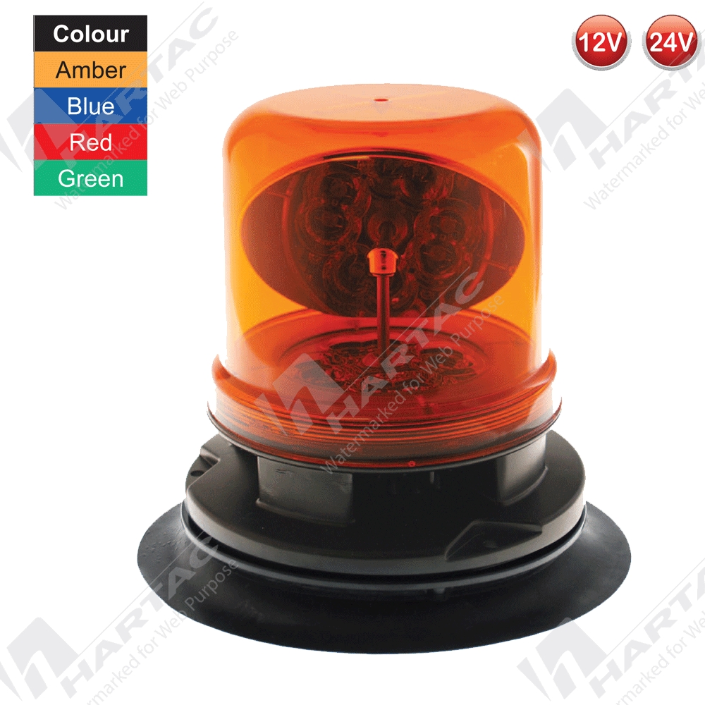 HS0655MG - LED Rotating Beacon Magnetic Green - Hartac Australia