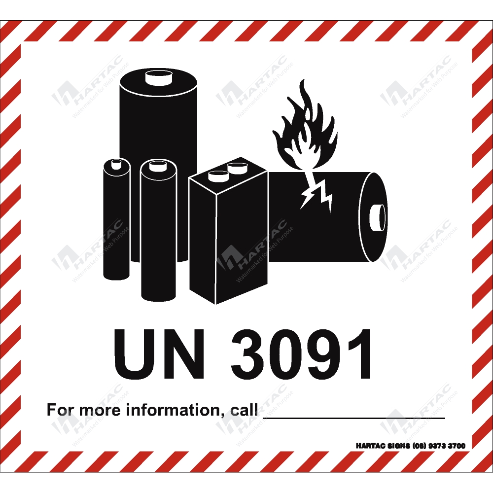 HS11715-2 - 120*110 S/A Non-Ref Lithium Metal Battery UN 3091 etc. w ...