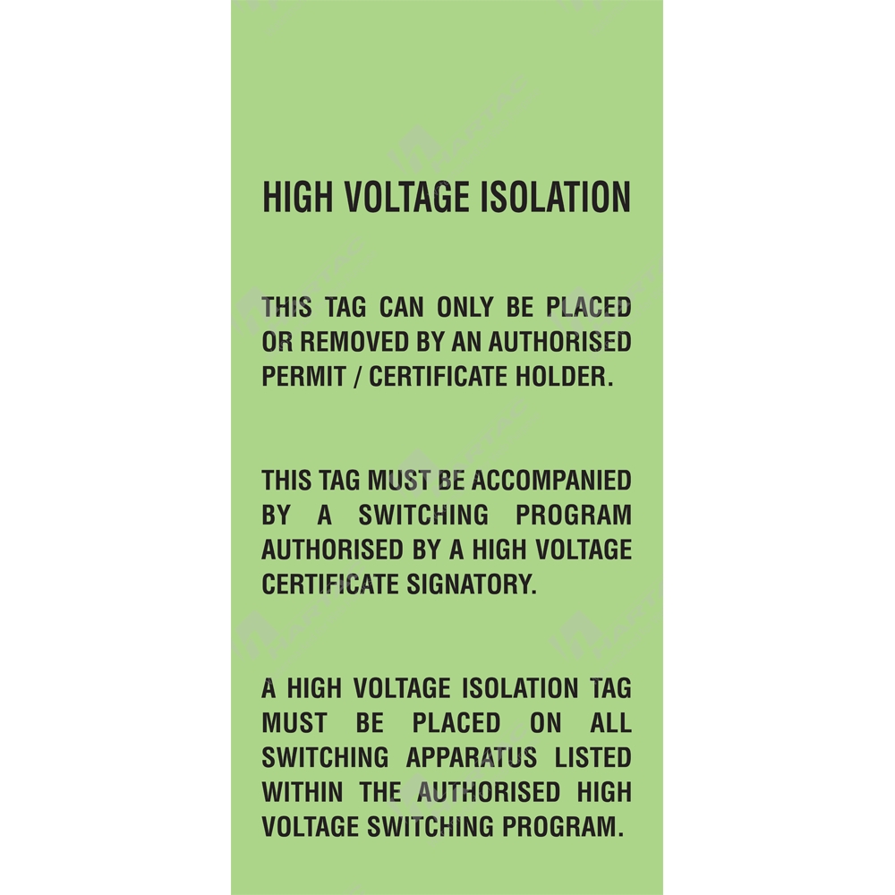 HS3592S - "High Voltage Isolation" Polyart Paper Tag (Pack of 100 ...