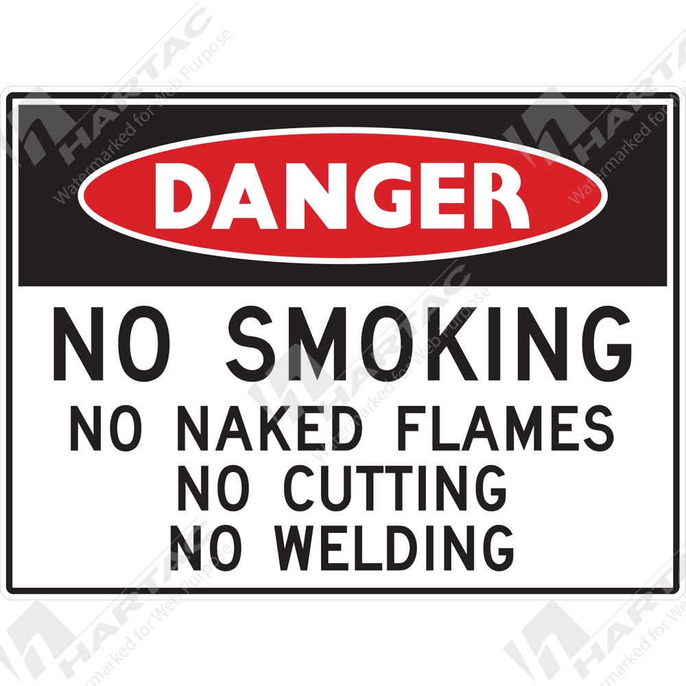 HS5440 - 450*300 Danger Metal Non-Ref No Smoking No Naked Flames No ...